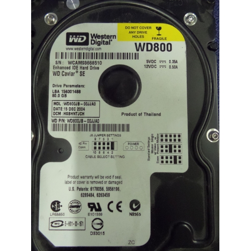 Western Digital WD800 3.5 in 7200RPM 80 GB IDE Hard Drive - Allsold.ca ...